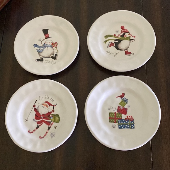 Pier 1 | Dining | Set Of Pier Appetizer Plates In Holiday Designs ...